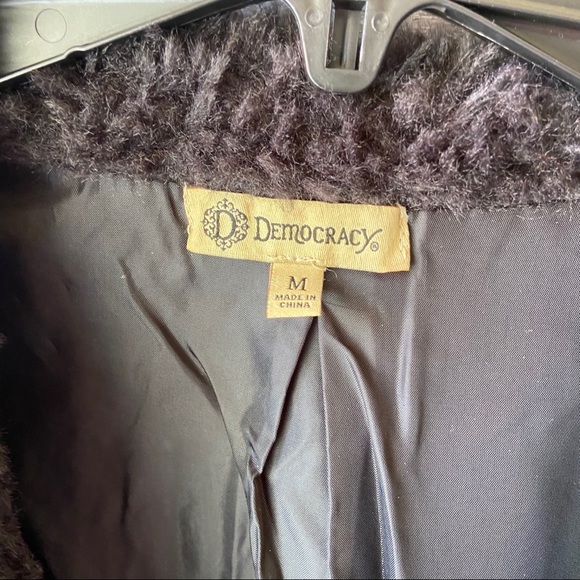 Democracy | Sweaters | Democracy Faux Fur Open Front Black Coat ...